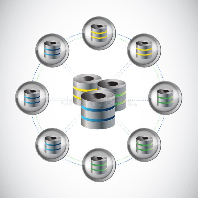 Server network stock illustration. Illustration of data - 7019725
