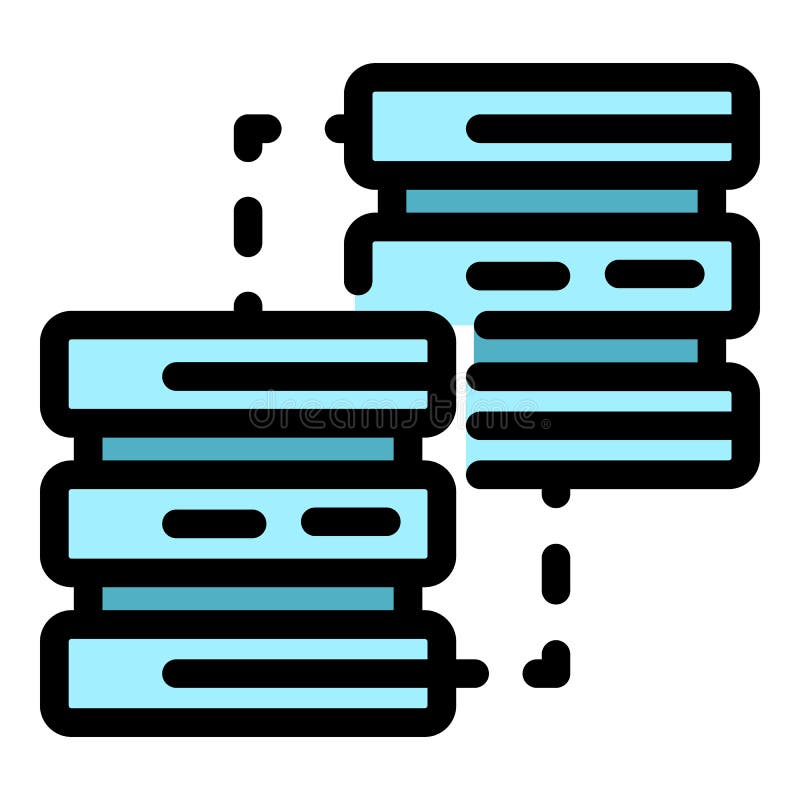 Network Server Infrastructure Icons Set Stock Vector - Illustration of ...