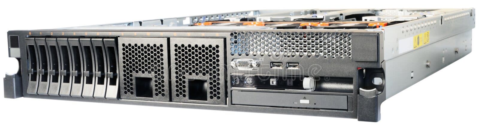 Rack Mount Server Front View Stock Image - Image of black, disk: 21504353