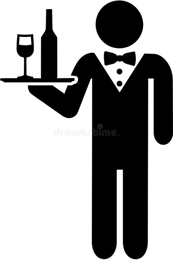 Server pictogram with wine stock vector. Illustration of logo - 107103686