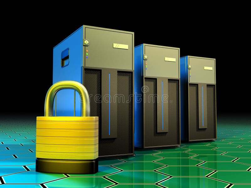 Server protection stock illustration. Illustration of computer - 19356712