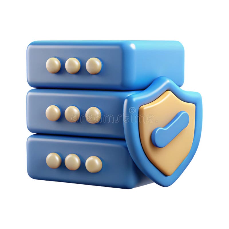 Server Protection 3D Icon Representing Cybersecurity and Digital ...