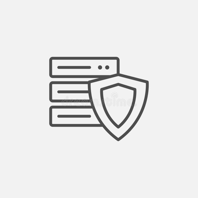 Server Protection Vector Icon. Vector Illustration Database Sign Symbol ...