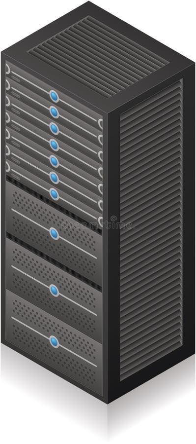 Network Server Rack stock vector. Illustration of technology - 17891898