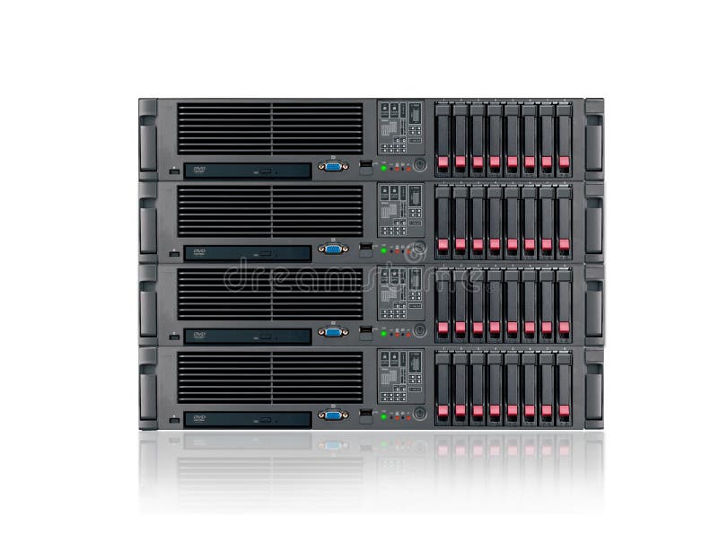 Server Rack. Detail of Servers Rack in a Server Room Stock Photo ...