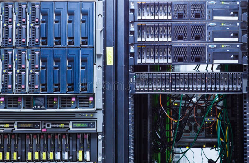 System Fail Situation in Network Server Room Stock Photo - Image of ...