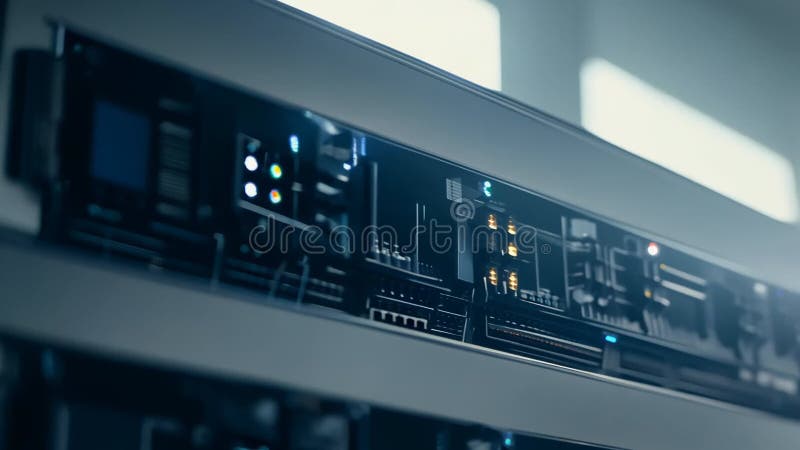 Server Rack Blinking Lights Indicate Network Activity Stock Video ...