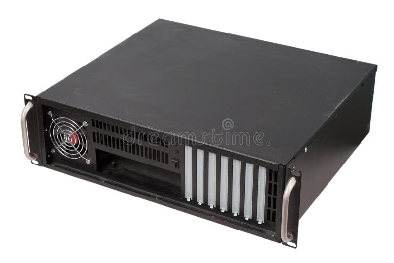 Server Rack Case on White Background Stock Image - Image of render ...