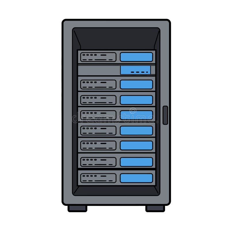 Server rack clip art stock vector. Illustration of device - 372055081