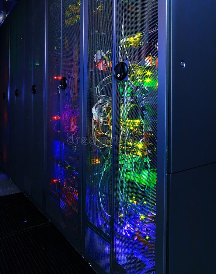 Server Rack Cluster in a Data Center Stock Photo - Image of host ...