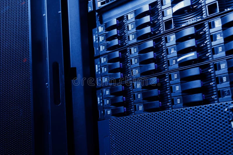 Server Rack Cluster in a Data Center Stock Photo - Image of office ...