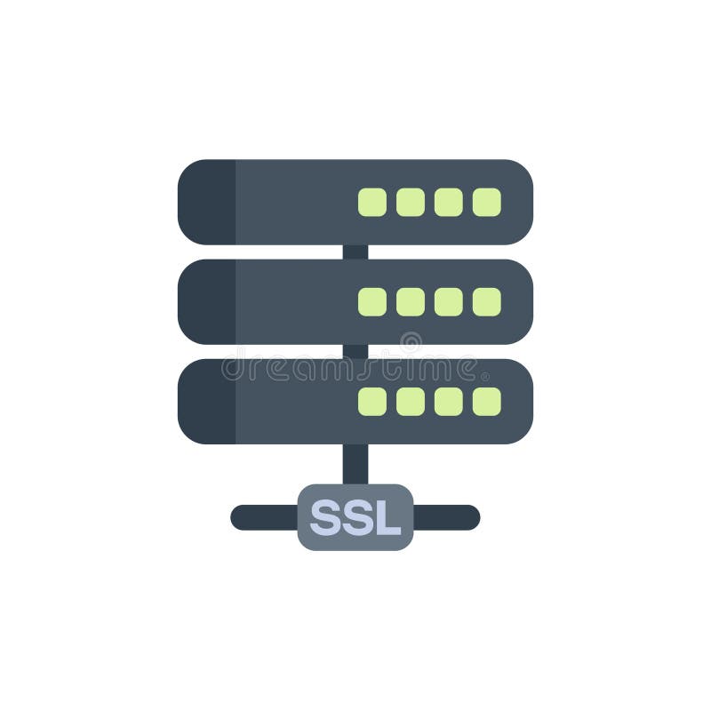 Server Rack Connected To Ssl Secure Sockets Layer Data Security