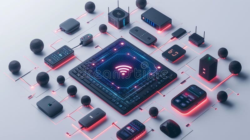 A Server Rack in a Data Center, Highlighting the Backbone of ...