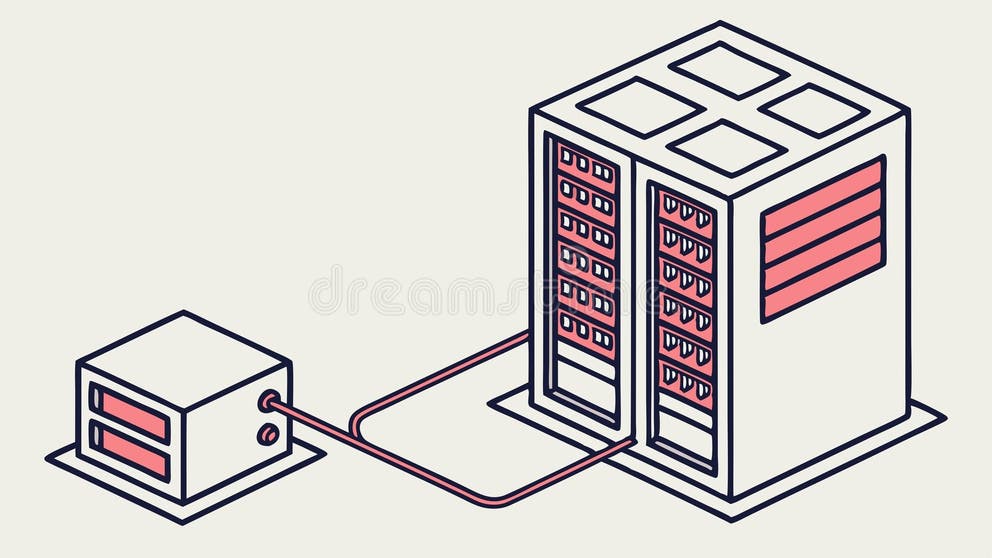 Server Rack, Data Center Infrastructure. Vector Design Generative AI Stock Vector - Illustration ...