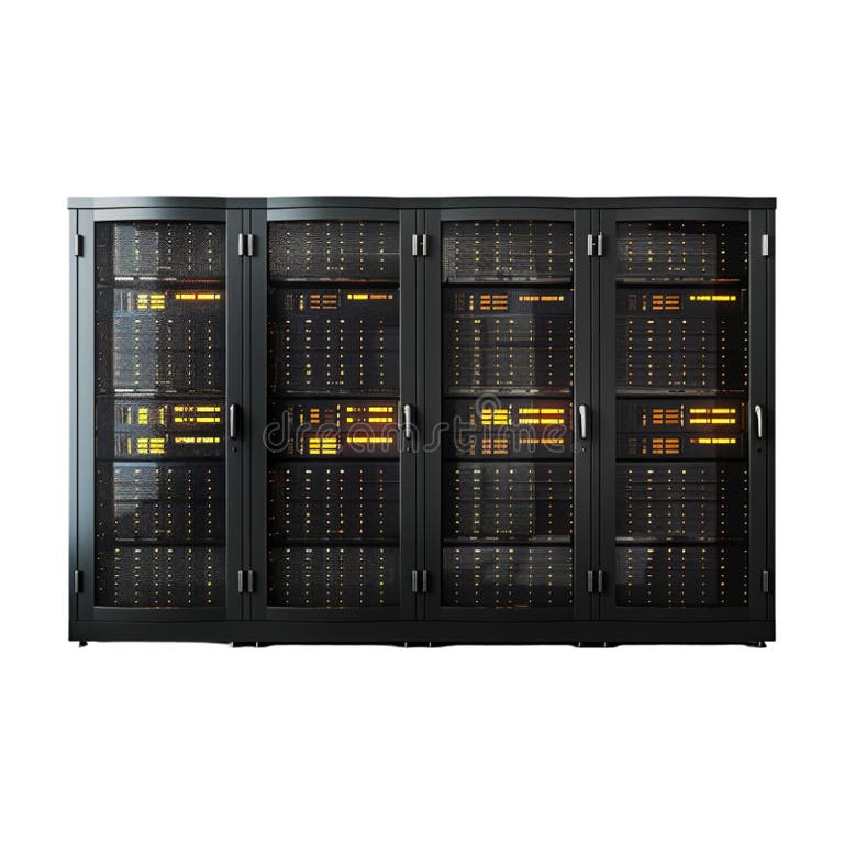 Server Rack in Data Center on Transparent Background - Ai Generated ...
