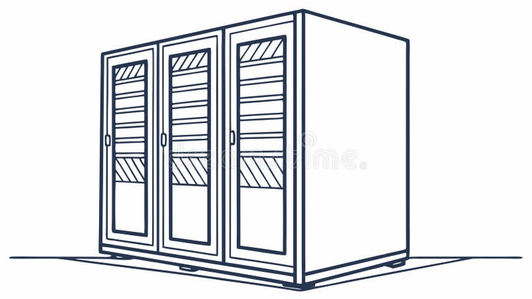 Server Rack Enclosure Technology Hardware, Vector Design Generative AI ...