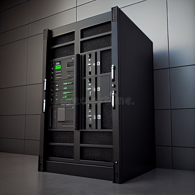 Server rack stock illustration. Illustration of network - 281562272