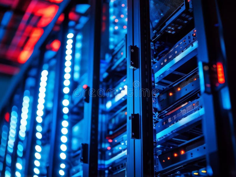 Server Rack with Hard Drives, Data Center, Storage and Internet ...