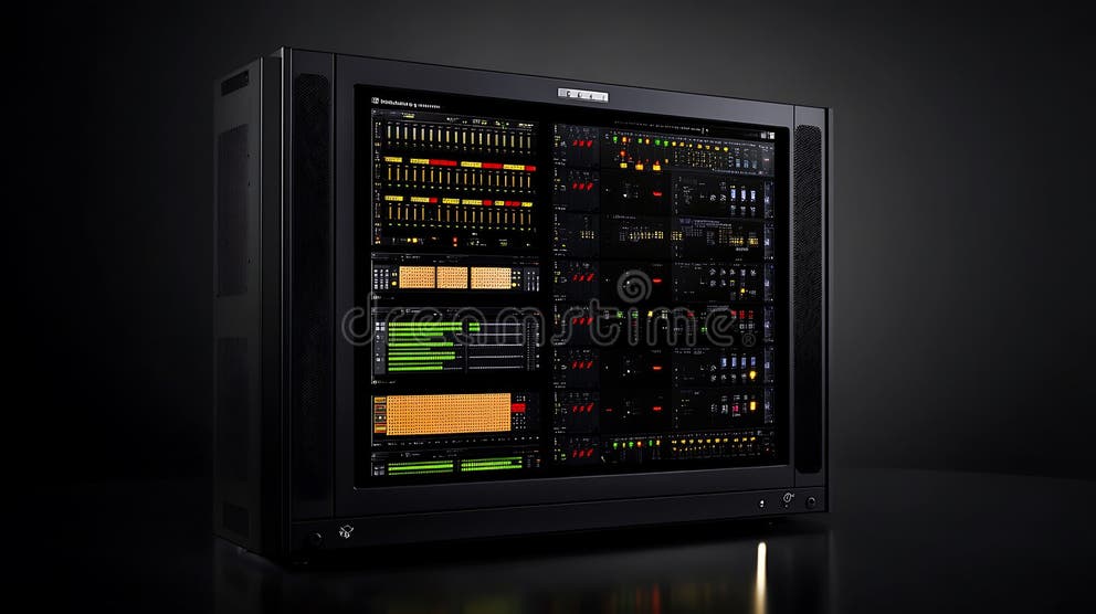 A Server Rack Houses Electronic Audio Processing Equipment, Offering ...