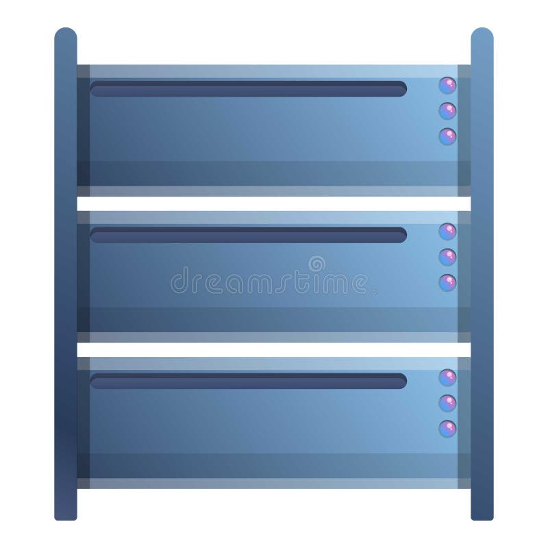 Server Rack Icon, Cartoon Style Stock Vector - Illustration of data ...