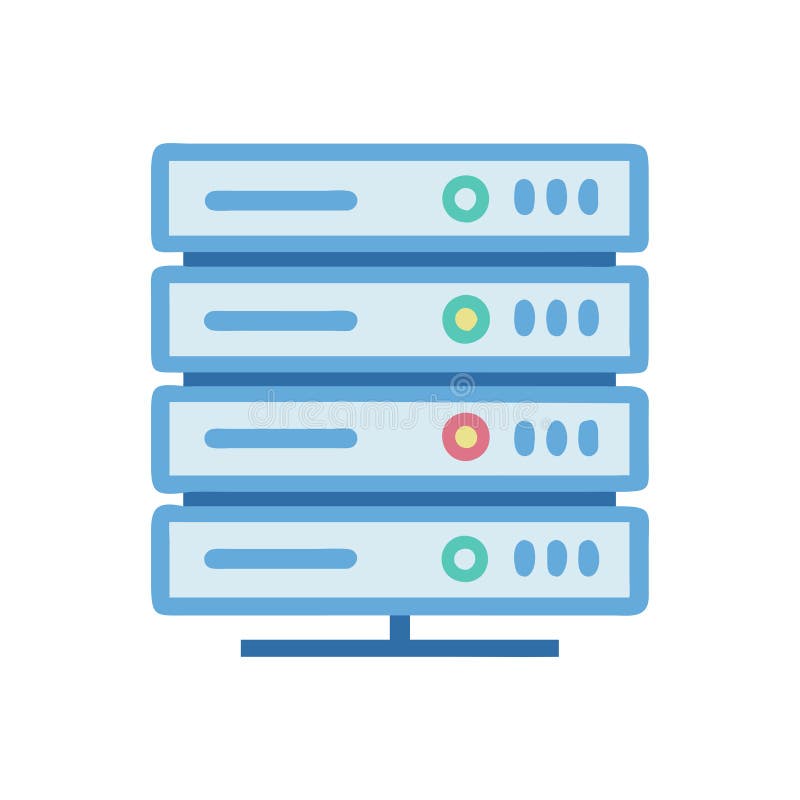 Server Rack Icon for Data Management Stock Vector - Illustration of ...