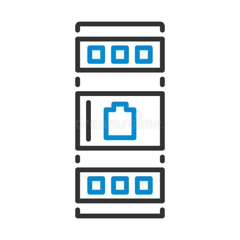 Server Rack Icon stock vector. Illustration of center - 245265829