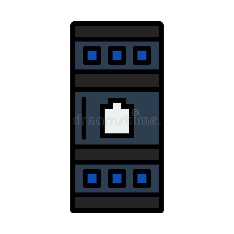 Server Rack Icon stock vector. Illustration of gigabyte - 247758844