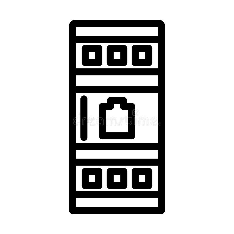 Server Rack Icon stock vector. Illustration of internet - 218511501