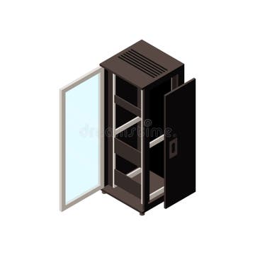 Empty Server Rack Cabinet Stock Illustrations – 41 Empty Server Rack ...