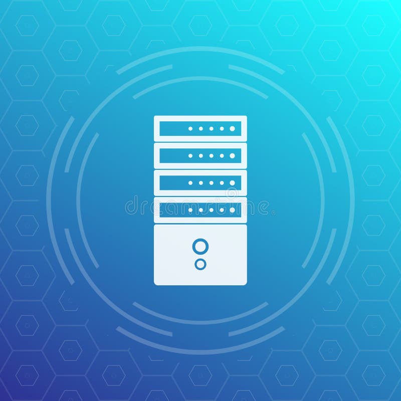 Server rack icon stock vector. Illustration of hosting - 101200783