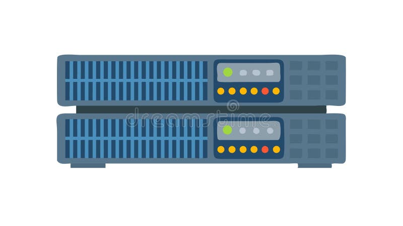 Server Rack Icon in Flat Style Data Center Equipment Art, Vector Design ...
