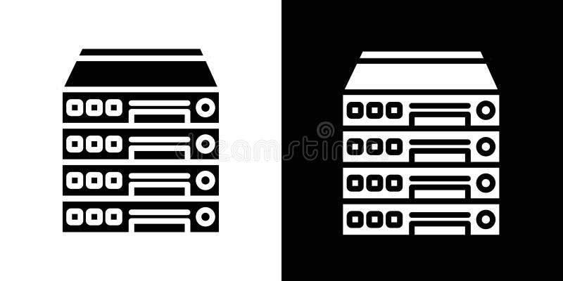 Server Rack Icon Isolated Flat Vector in Outline Stock Vector ...