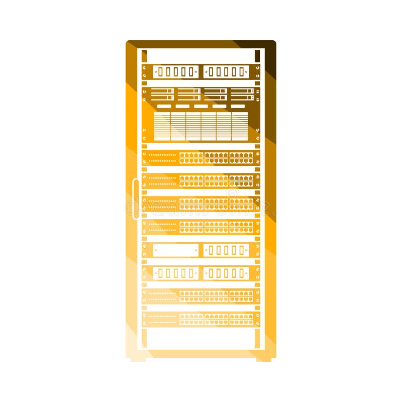 Server Rack Icon Stock Vector Illustration Of Digital 144570338