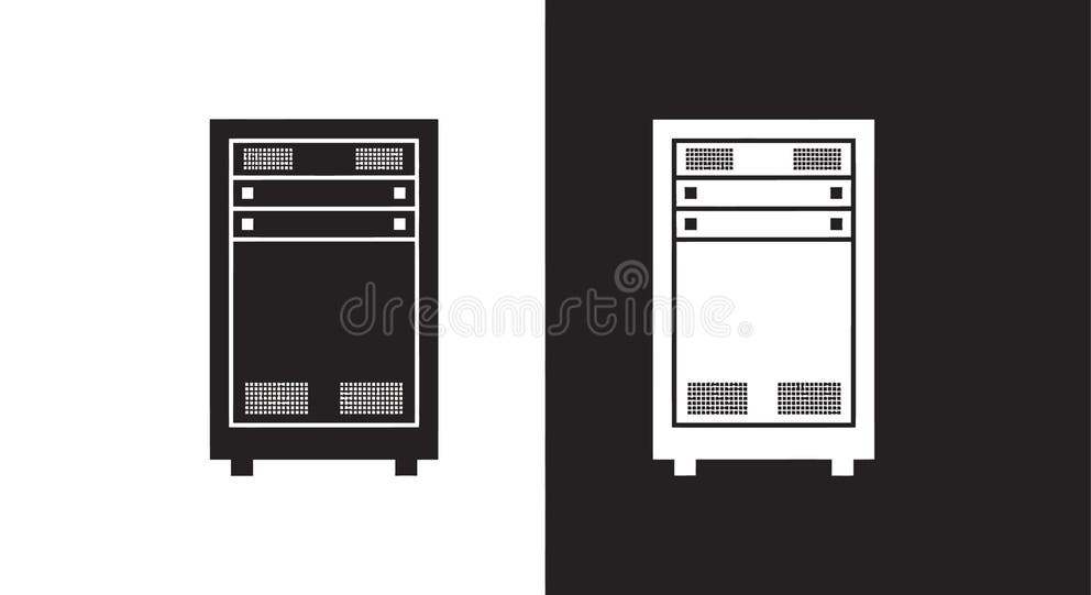 Server Rack Icon Set Data Center Technology Symbol Stock Illustrations ...