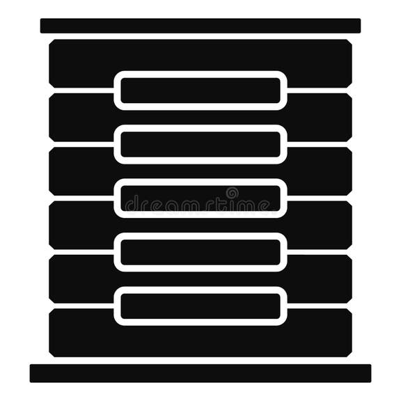 Server Rack Icon, Simple Style Stock Vector - Illustration of isolated ...