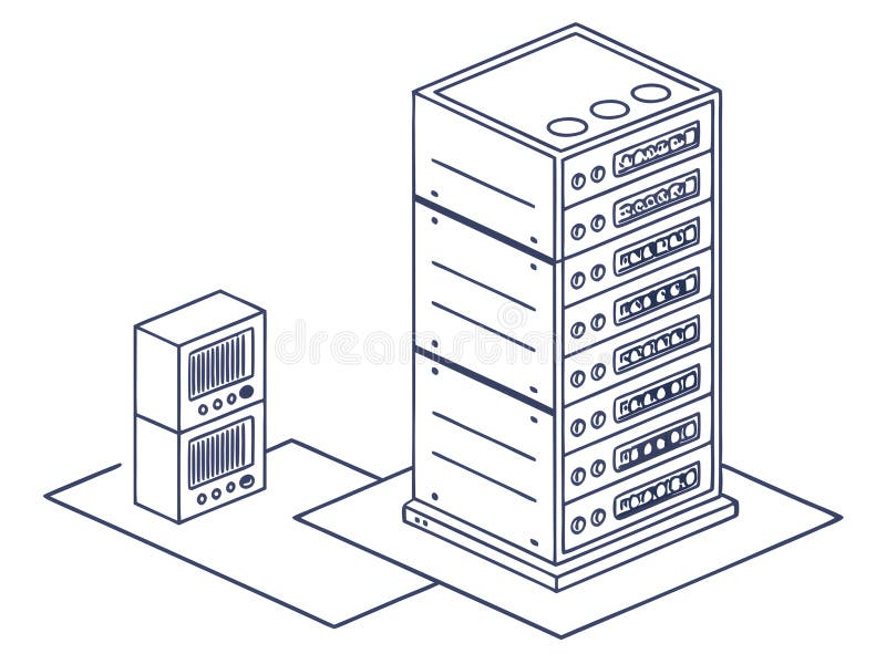 Server Rack Illustration Data Center Technology Diagram Stock Image ...