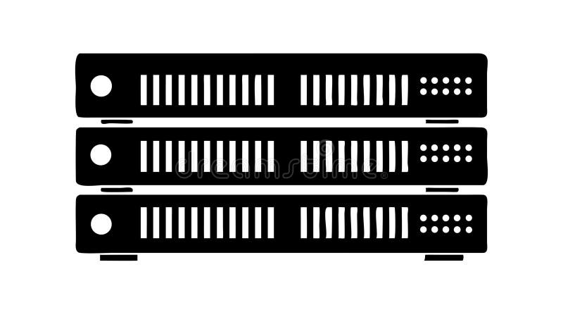 Server Rack with Indicators, Data Center and Technology, Vector Design ...
