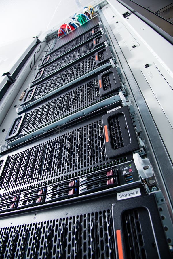 Server Rack Inside Data Center Room Stock Photo - Image of hardware ...