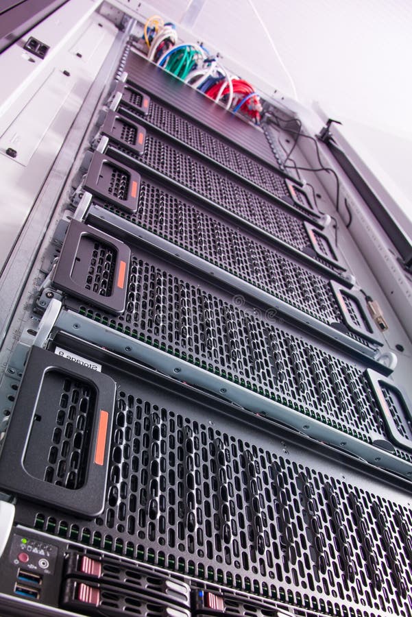Server Rack Inside Data Center Room Stock Photo - Image of support ...
