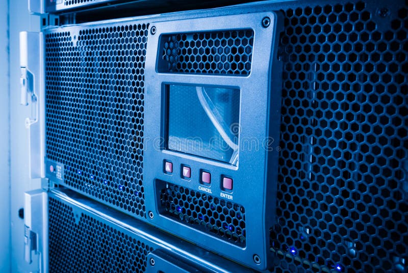 Server Rack Inside Data Center Room Stock Photo - Image of hardware ...