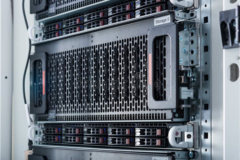 Server Rack Inside Data Center Room Stock Photo - Image of network ...