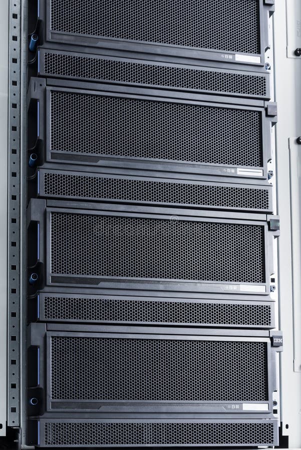Server Rack Inside Data Center Room Stock Photo - Image of high, rack ...