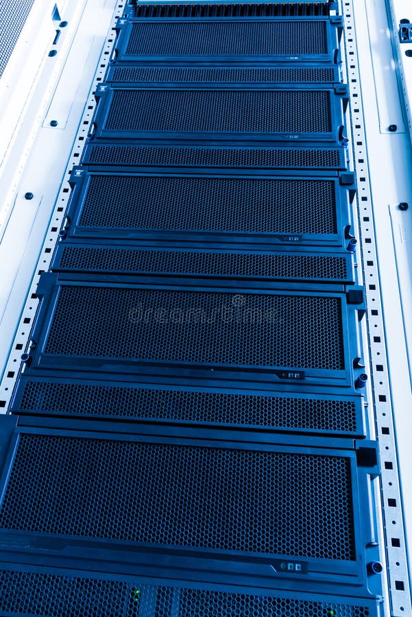 Server Rack Inside Data Center Room Stock Image - Image of industry ...