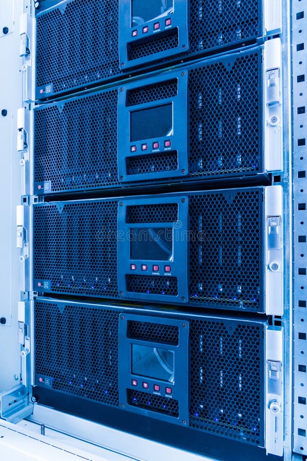 Server Rack Inside Data Center Room Stock Image - Image of cloud ...