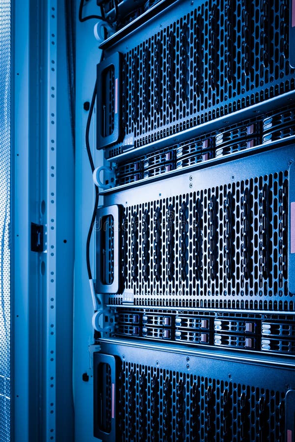 Server Rack Inside Data Center Room Stock Image - Image of digital ...