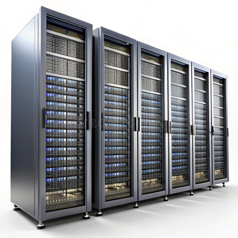 Server rack room stock illustration. Illustration of data - 358029921