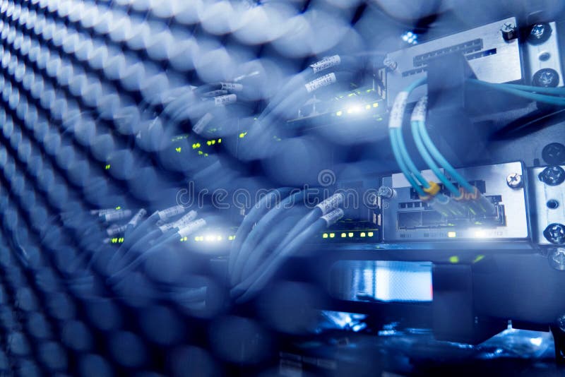 Server Rack with Servers and Cables. Server Racks, Server Room Stock ...