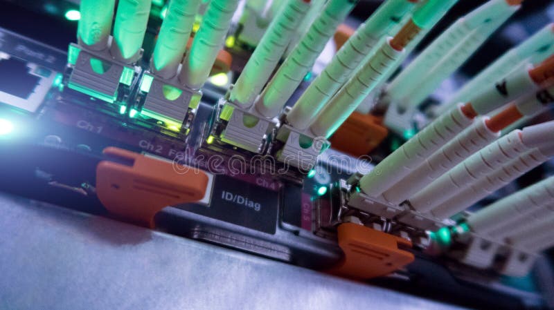 Server Rack with Servers and Cables. Server Racks, Server Room Stock ...