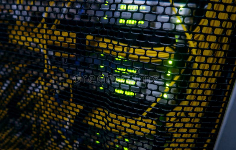 Server Rack with Servers and Cables. Server Racks, Server Room Stock ...