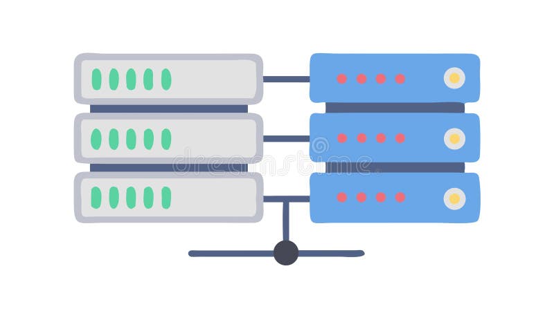 Server Rack Stack for Data Center Hosting, Vector Design Generative AI Stock Vector ...